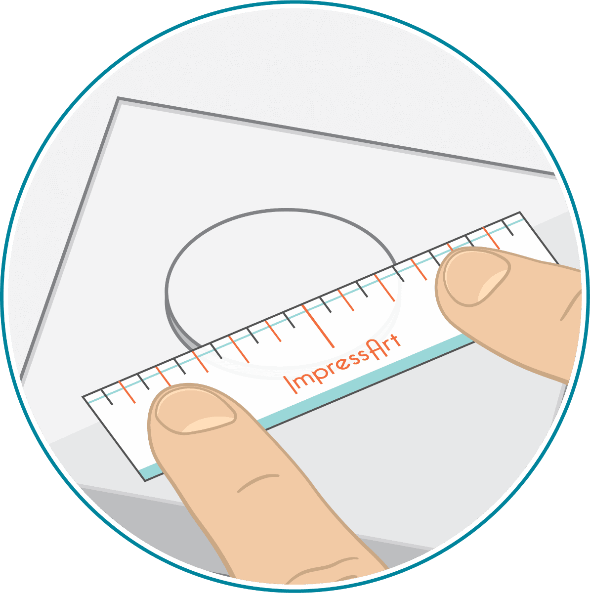 ImpressArt | Techniques - Stamping in a Straight Line