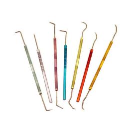 7 pc. Dental Pick Set with Colored Handles