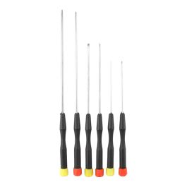 6 pc. Extra Long Screwdriver Set- Slotted and Phillips